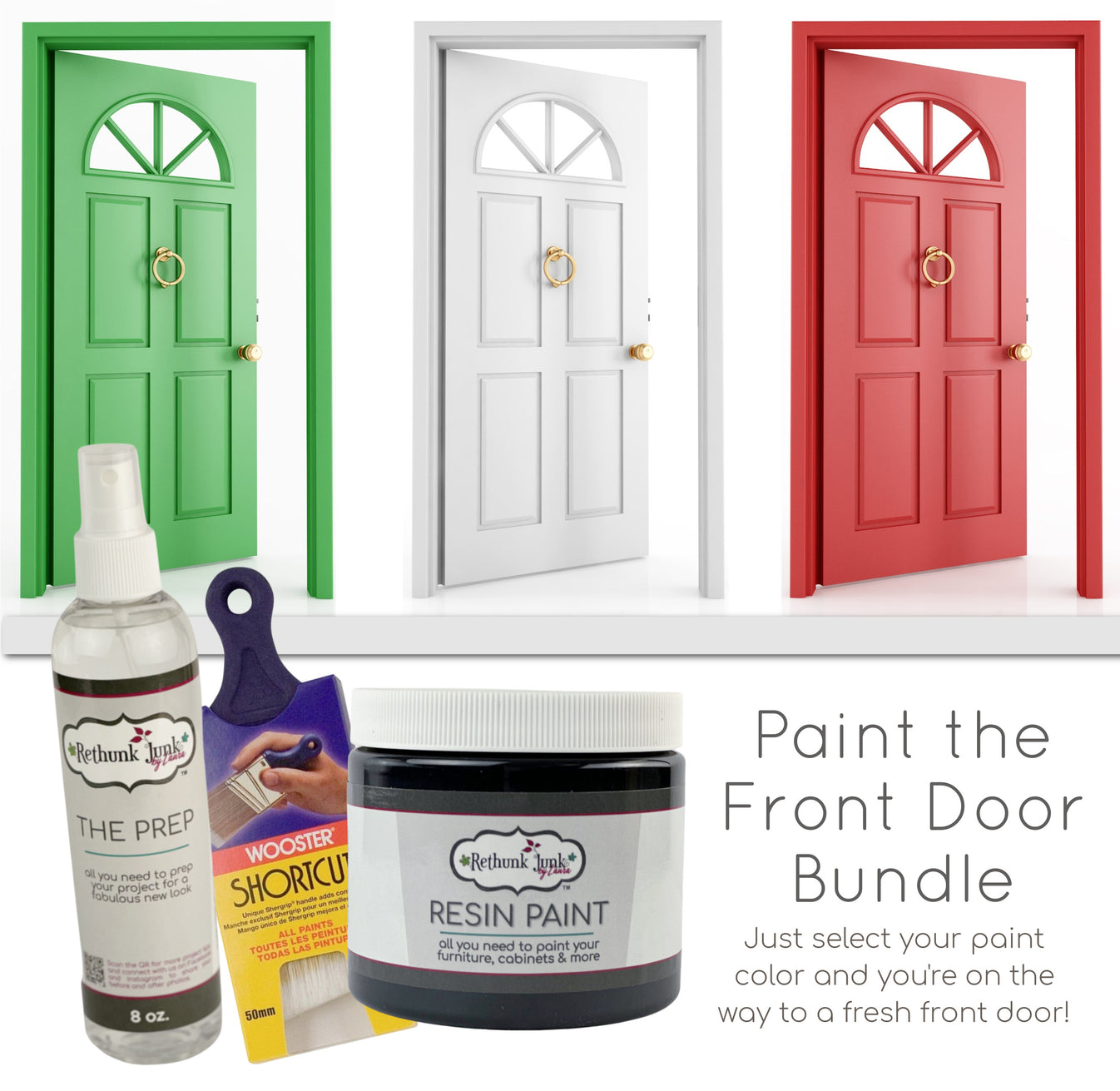 How to Paint My Front Door Rethunk Junk UV Fade Resistant Paint ...