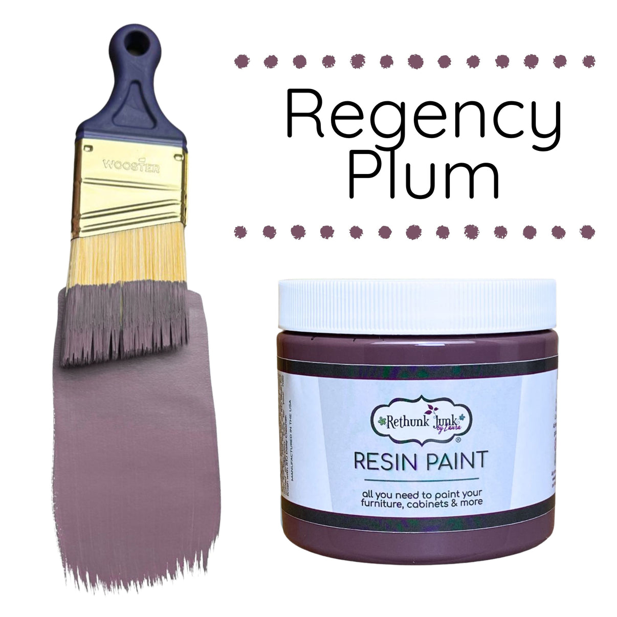 Rethunk Junk by Laura Furniture and Cabinet Resin Paint Regency Plum ...