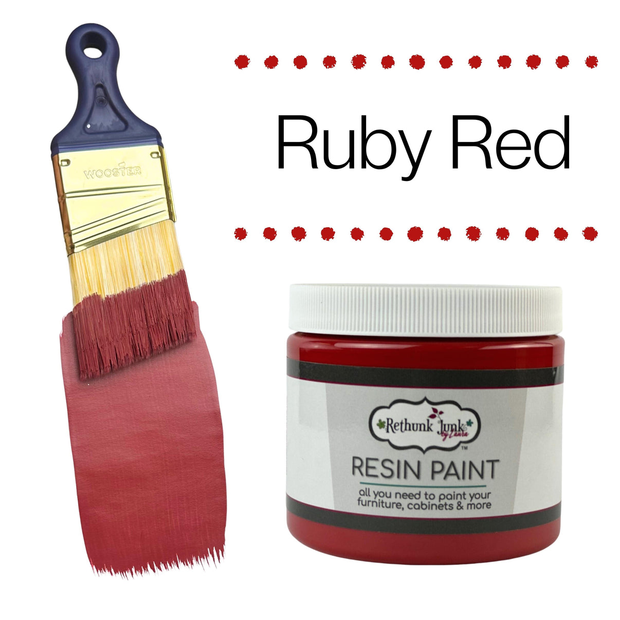 Rethunk Junk by Laura Furniture and Cabinet Resin Paint Ruby Red ...