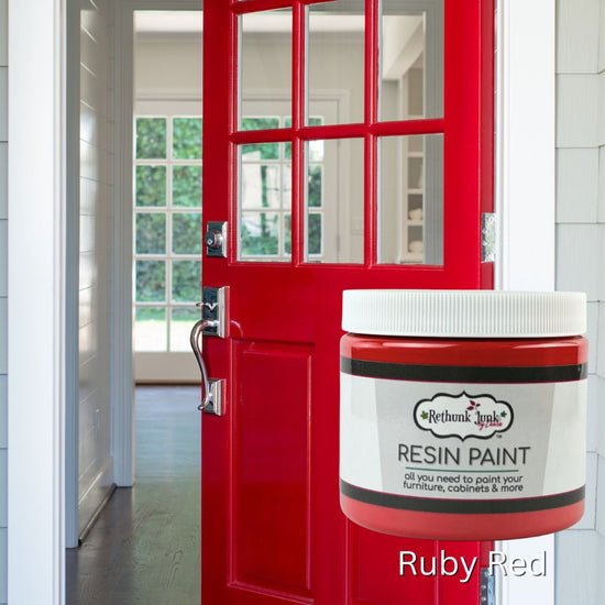 How to Paint My Front Door Rethunk Junk UV Fade Resistant Paint ...
