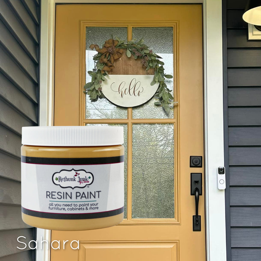 How to Paint My Front Door Rethunk Junk UV Fade Resistant Paint ...